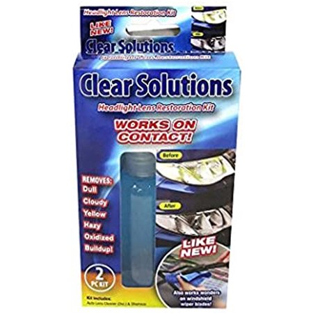Clear Solutions Headlight Lens Restoration Kit Clears Up Hazy Oxidized ...