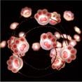1pc LED Cat Paw Shaped Copper Wire String Lights - Cute Decorative ...