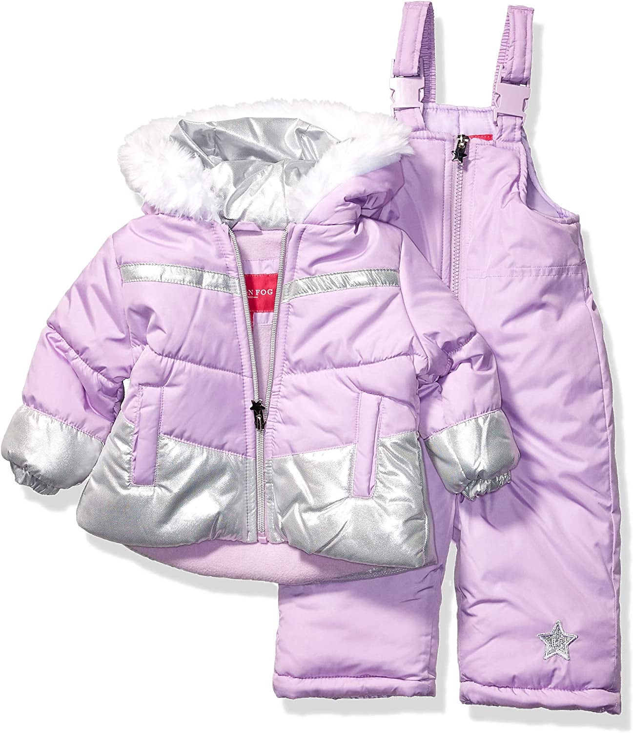 LONDON FOG Girls' Snowsuit with Snowbib and Puffer Jacket - Walmart.com