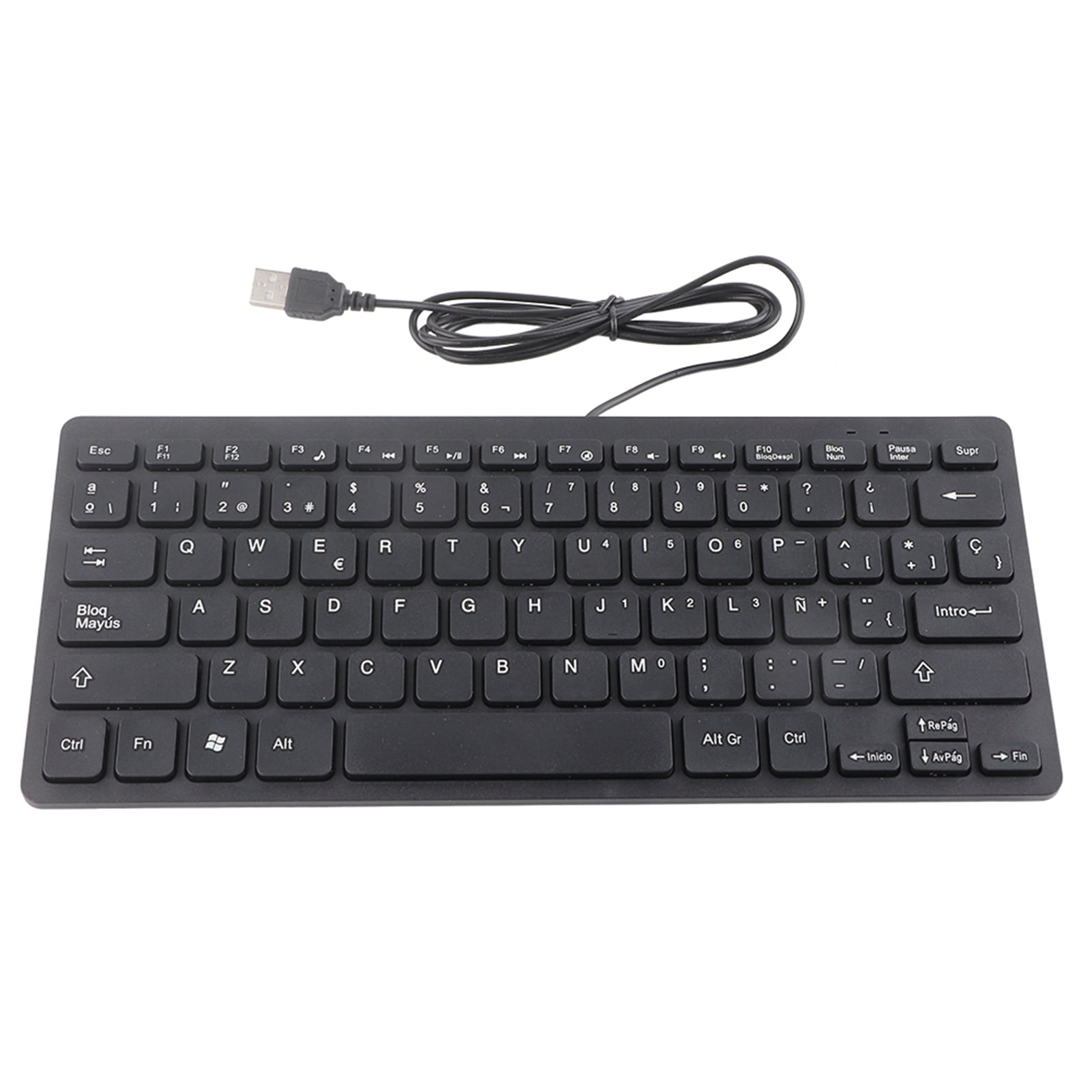 Mini teclado español portátil con cable de 78 teclas ultradelgado para ...