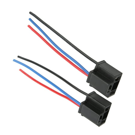 Senjay 2 Pcs H4 HB2 9003 Headlight Wiring Harness Sockets 3 Pin Adapter ...