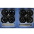Set of 6: Black Hobby Custom Replacement Wheels - Fits most 1/24 Scale ...