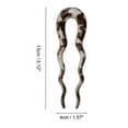 Unique Bargains U-shaped Hair Pin 5.12"x1.57" 1 Pc Transparent White ...