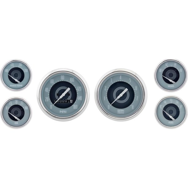 Omega Kustom Avant 6-Gauge Set, Mechanical Speedometer, 3-3/8 - Walmart.com