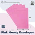 Okuna Outpost, 100 Pack Pink Money Envelopes, 100GSM, 6.5 x 3.5 inches ...