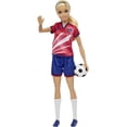 Barbie Soccer Player Doll, Blonde, #9 Jersey, Soccer Ball, Cleats ...