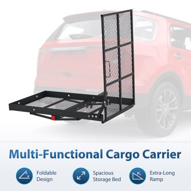 Costway 500lbs Wheelchair Vehicle Trailer Hitch Carrier, Handicap ...