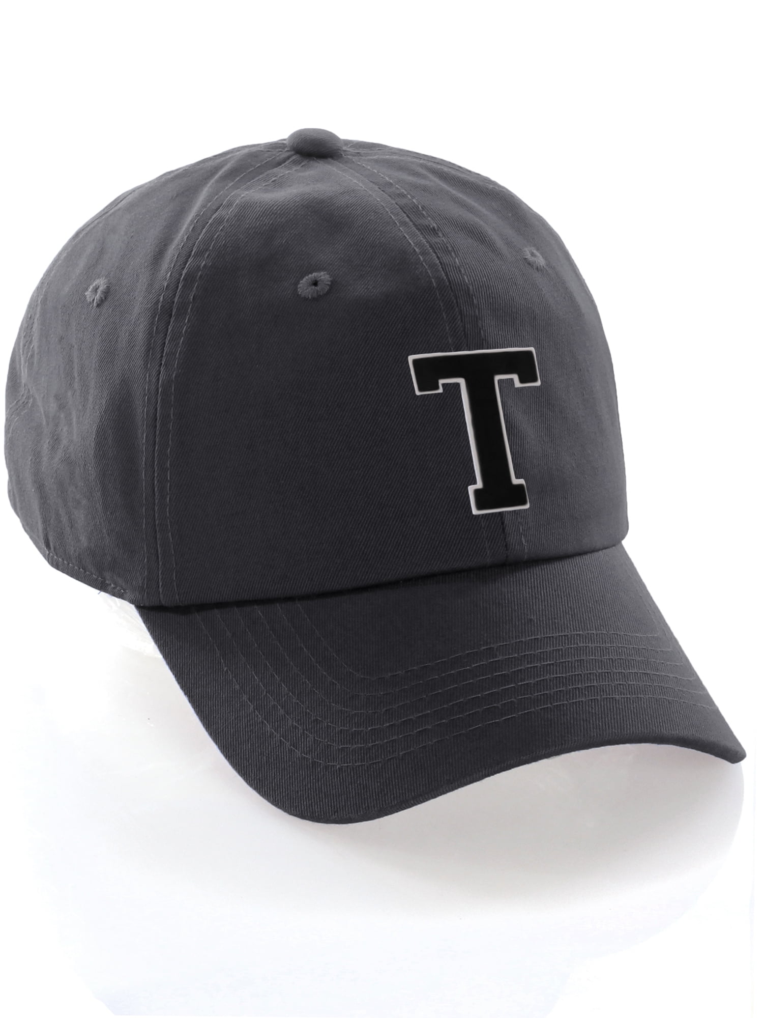Custom Hat A to Z Initial Letters Classic Baseball Cap, Charcoal Hat ...