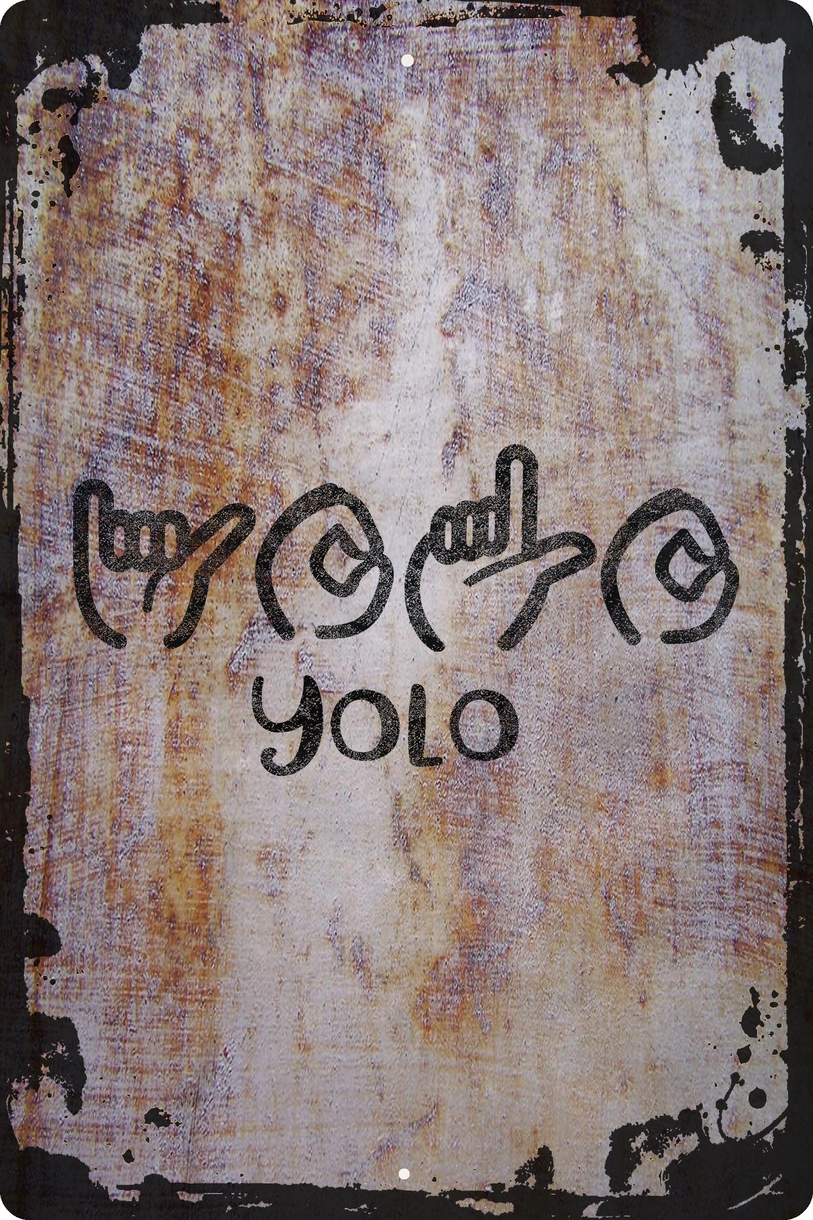 YOLO sign language ASL hands you only live once Beige Wall Art Decor ...
