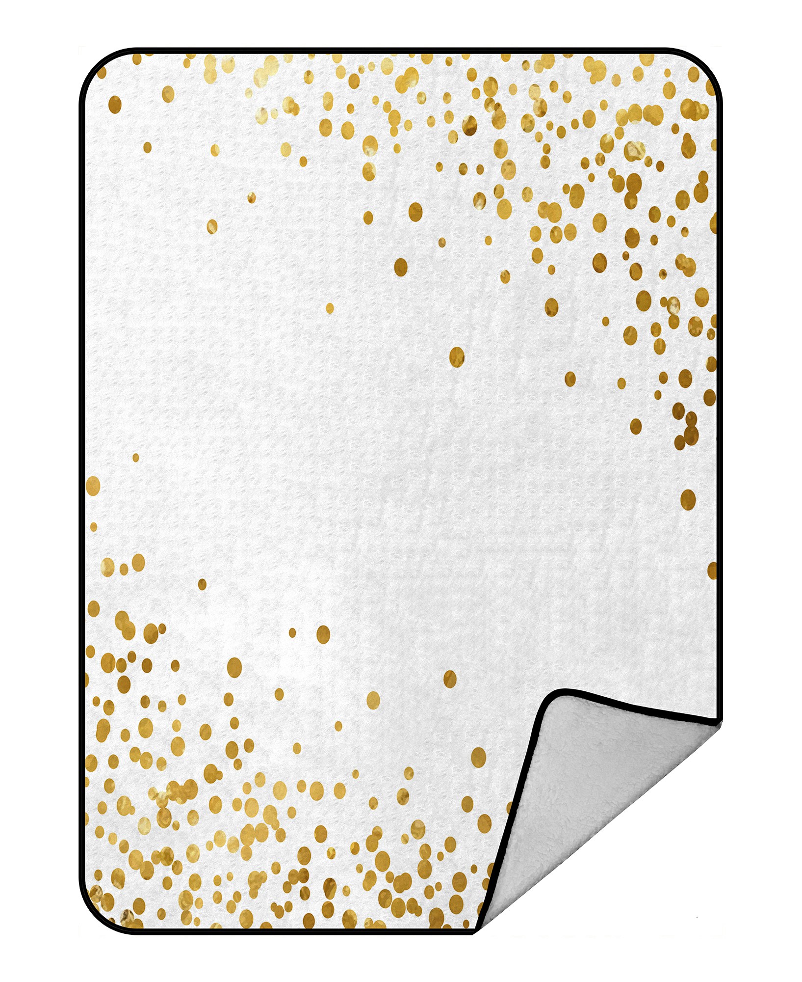 ECZJNT Gold Glitter Polka Dot Throw Blanket Fleece Blankets Plush ...