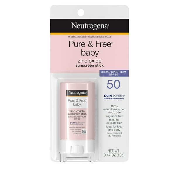 Neutrogena Pure & Free Baby Mineral Sunscreen Stick, SPF 50, 0.47 oz ...