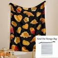 Chicken Nugget Pattern Cozy Blanket, 1 Count Soft Comfortable Warm ...