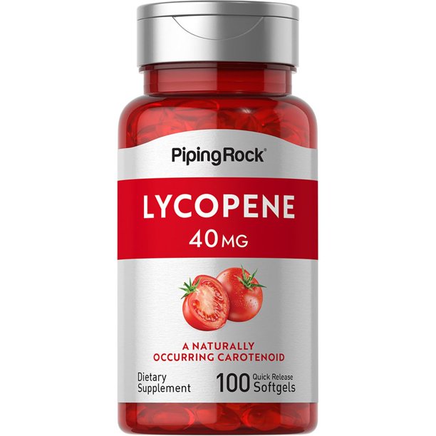 Lycopene 40mg | 100 Softgels | by Piping Rock - Walmart.com