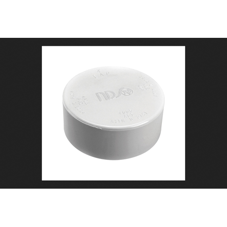 NDS 4P06 PVC SD Cap, 4-Inch, Makes Solvent-Weld Connections, for Use ...