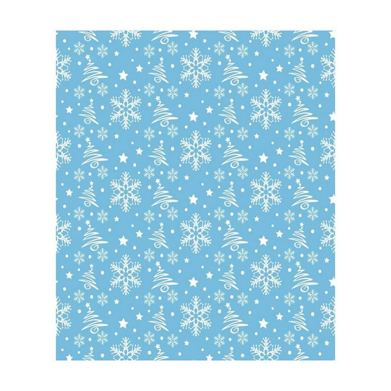 Blue Snowflake Wrapping Paper
