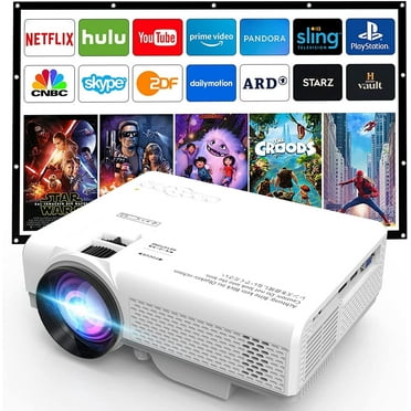 QKK Mini Projector Portable LCD Projector [stand included] Full HD ...