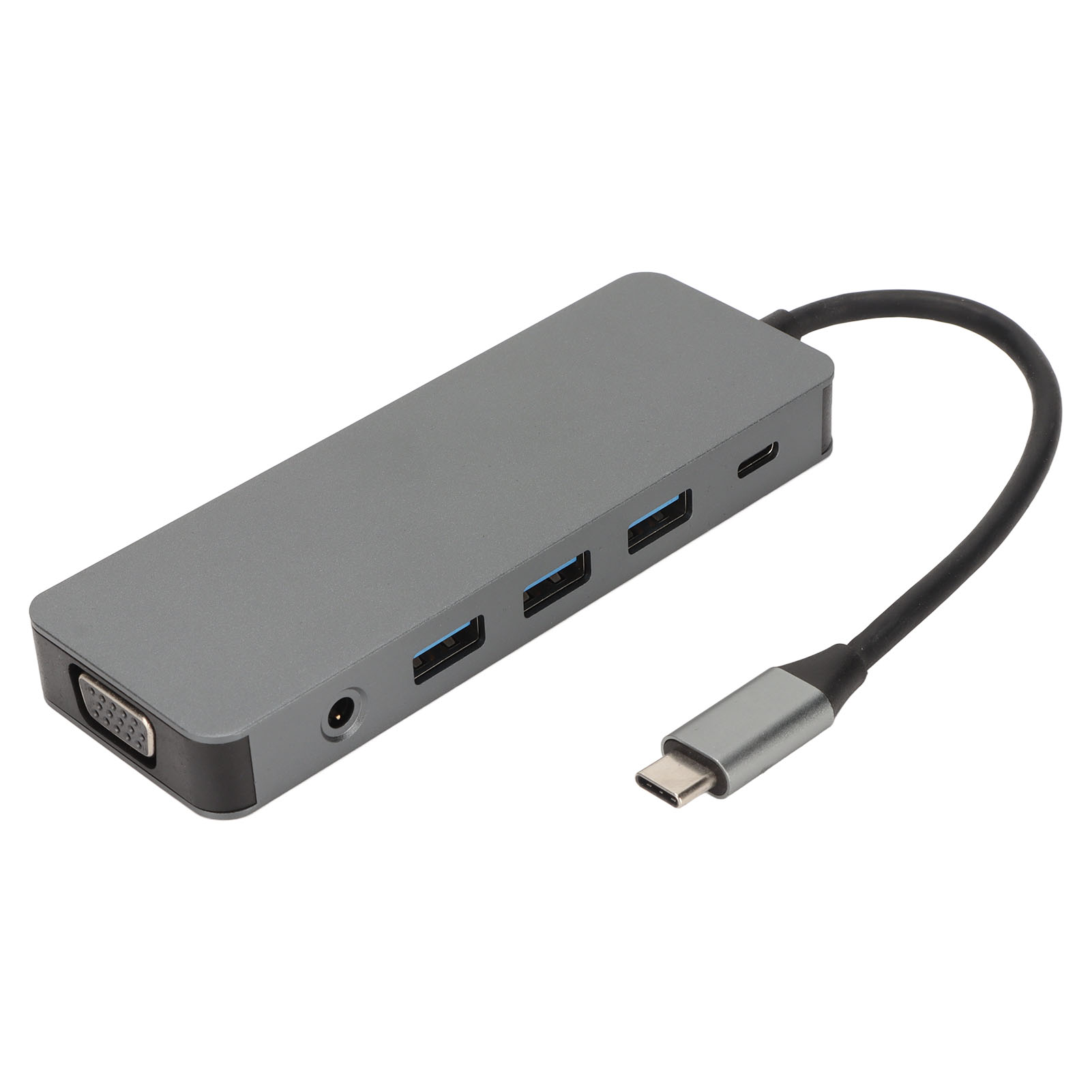 Hub USB C 11 en 1 USB C a 3 USB3.0 HD 4K VGA Gigabit RJ45 PD Carga Gris Divisor USB para Teclado ...