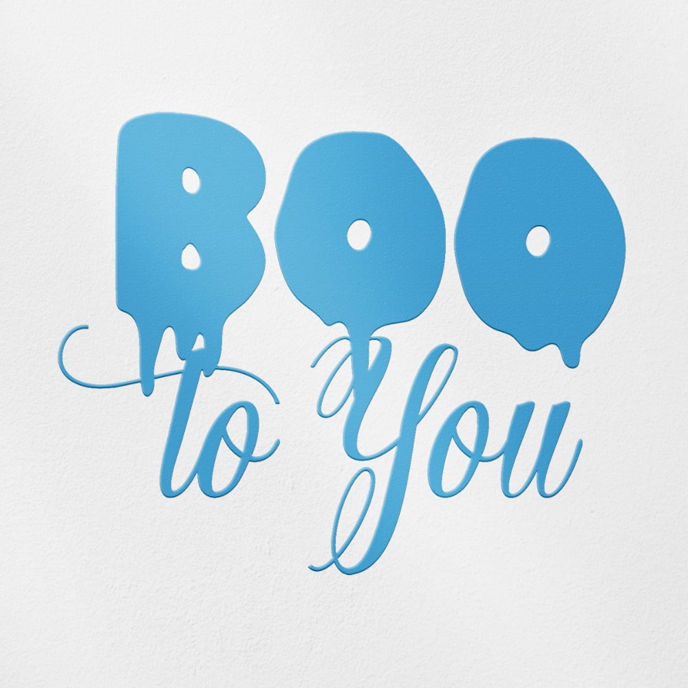 Transparent Decal Stickers Of Boo To You (Azure Blue) Premium ...