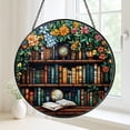 Stained Glass Style Suncatcher Window Decor, Floral Book Art Design ...