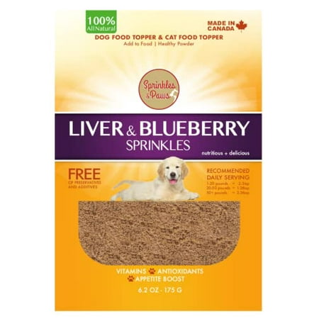 SPRINKLES & PAWS Liver & Blueberry Sprinkles with Apple Dog Food Topper ...