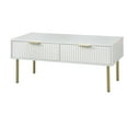 TMS Burke 2-Drawer Coffee Table, White - Walmart.com
