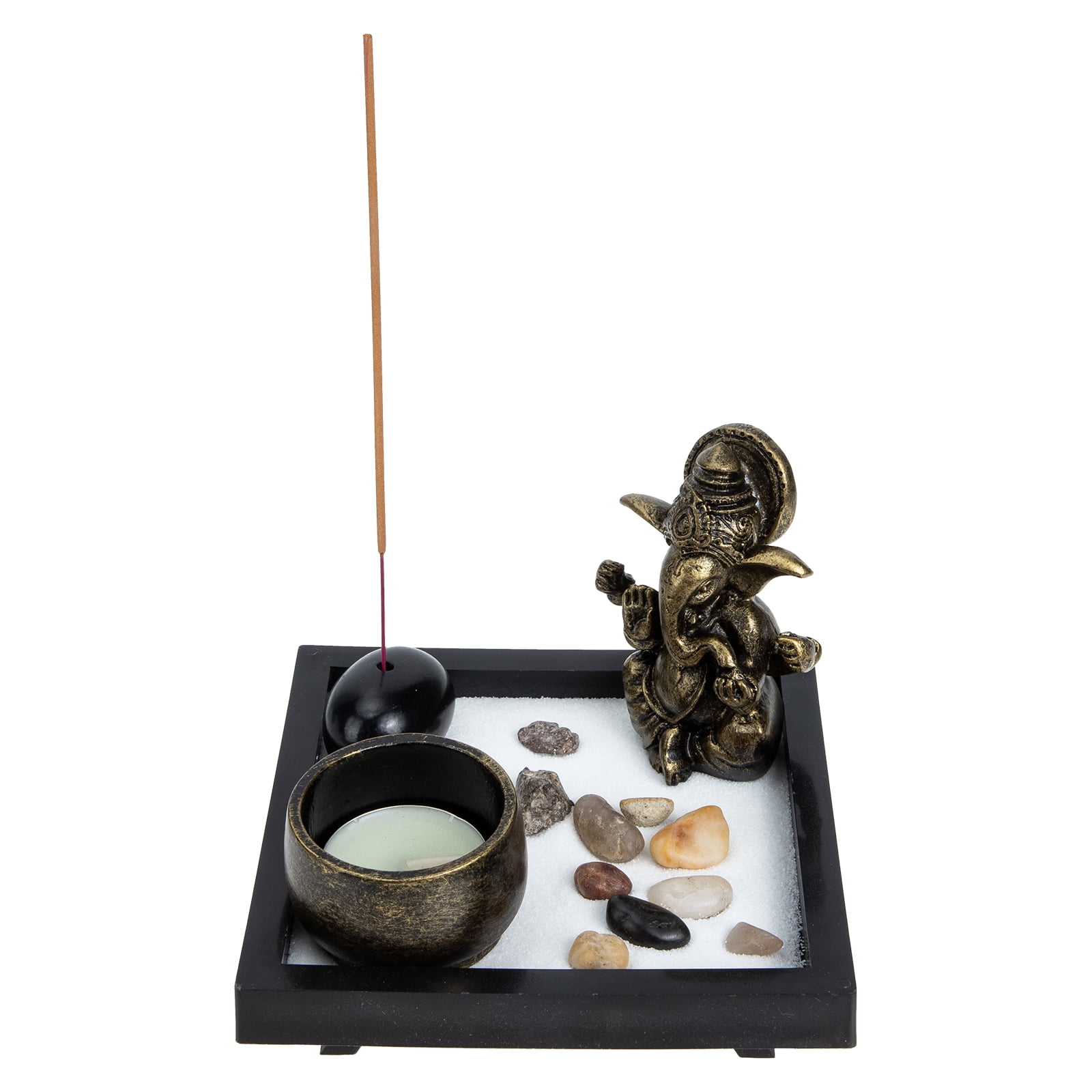 TINKSKY Zen Garden Sand Table Sandbox Mini Desk Desktop Meditation ...