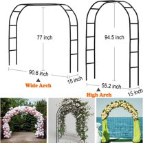 Hyindoor Metal Wedding Garden Arch Kit, 7.87x4.59x1.25FT, Plant & Party ...