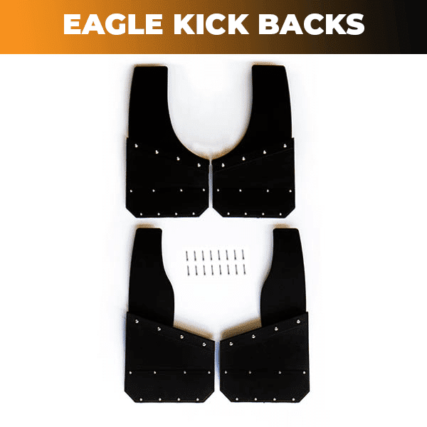 Click here for Eagle Manufacturing 12″ Kick Back Mud Flaps W/Stai... prices