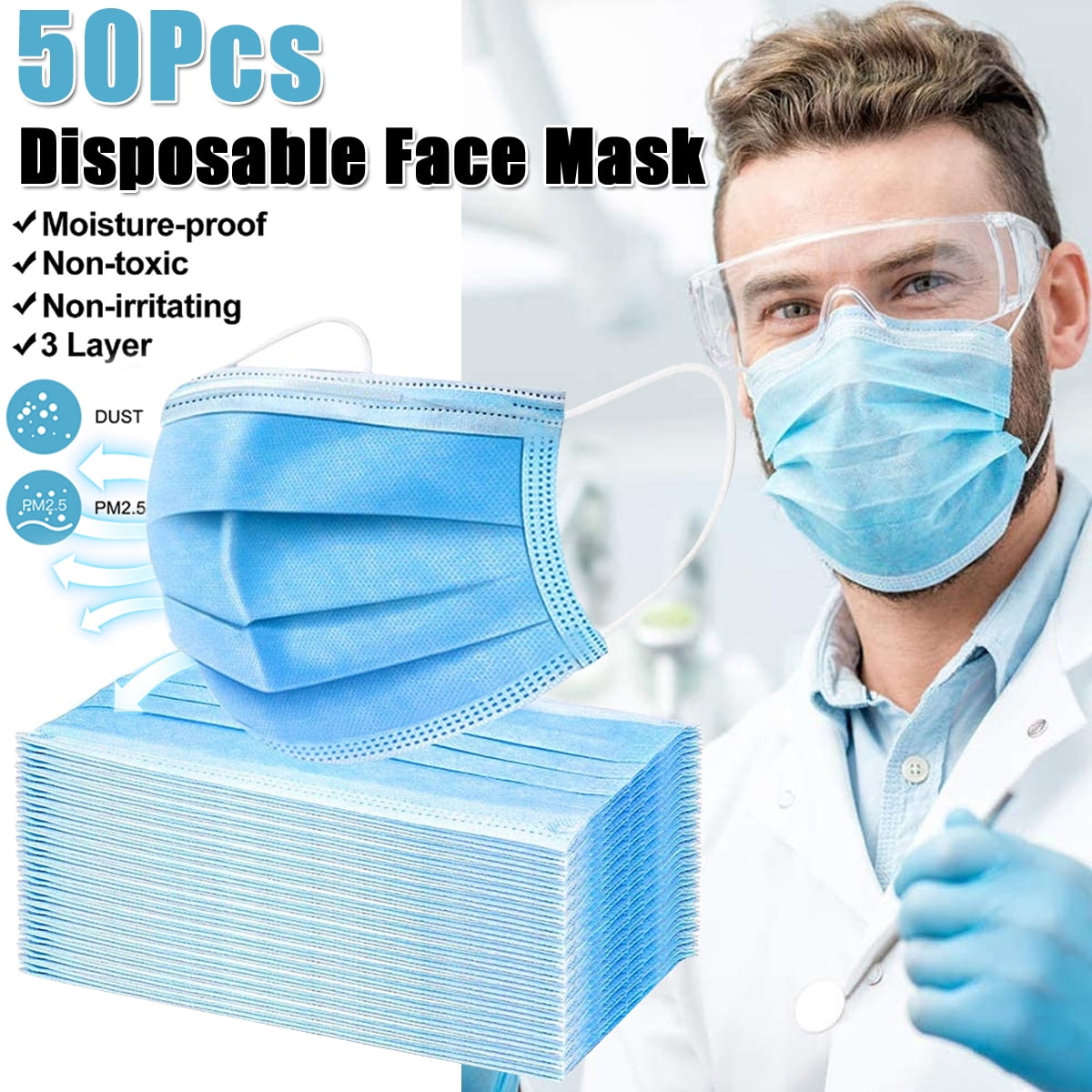 Click here for Generic 50/100/150/200/250 Pcs 3-Layer Disposable... prices