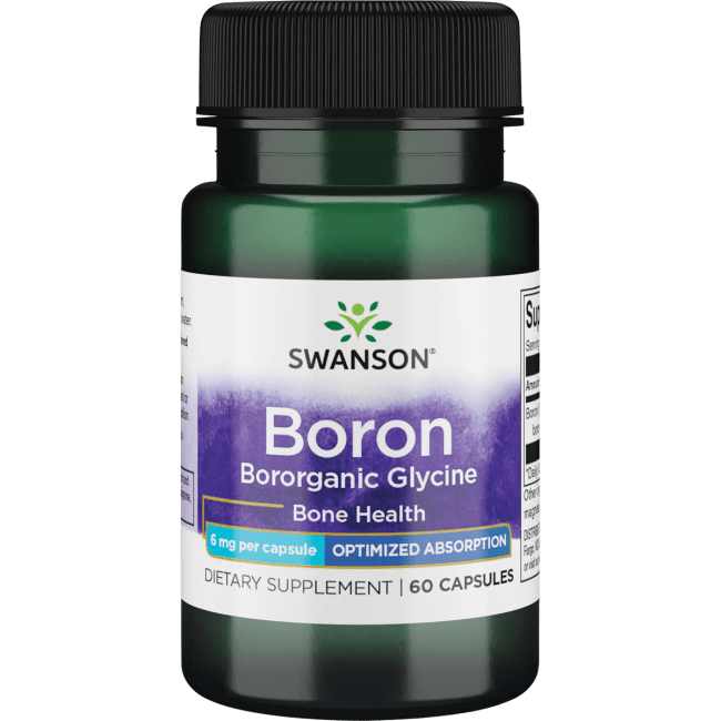 Swanson Boron from Albion Bororganic Glycine 6 mg 60 Capsules ...