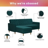 CosmoLiving by Cosmopolitan Liberty Reversible Sectional/Futon with ...