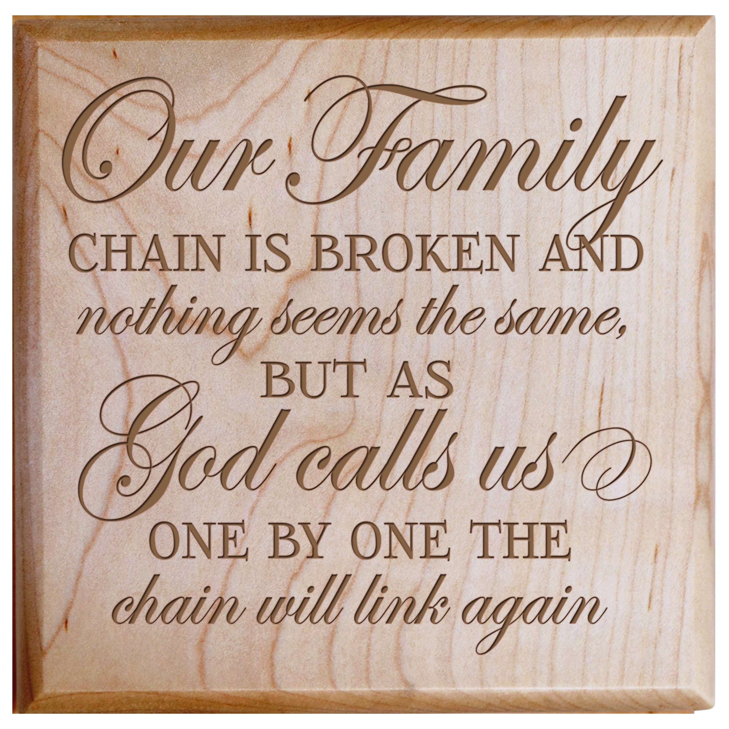 LifeSong Milestones "Our Family Chain Is Broken" Engraved Keepsake ...