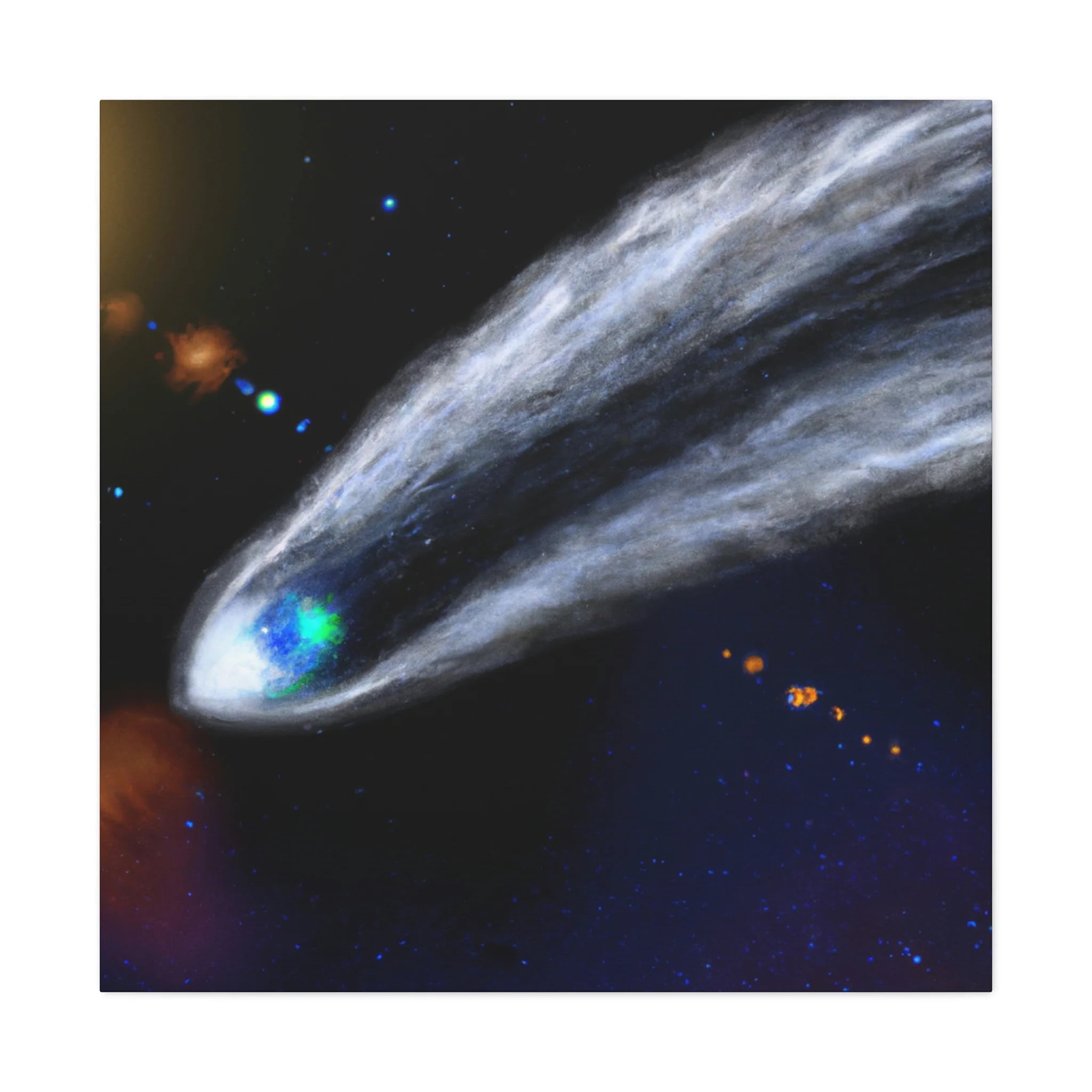 Comet Against The Sky - Canvas - Walmart.com