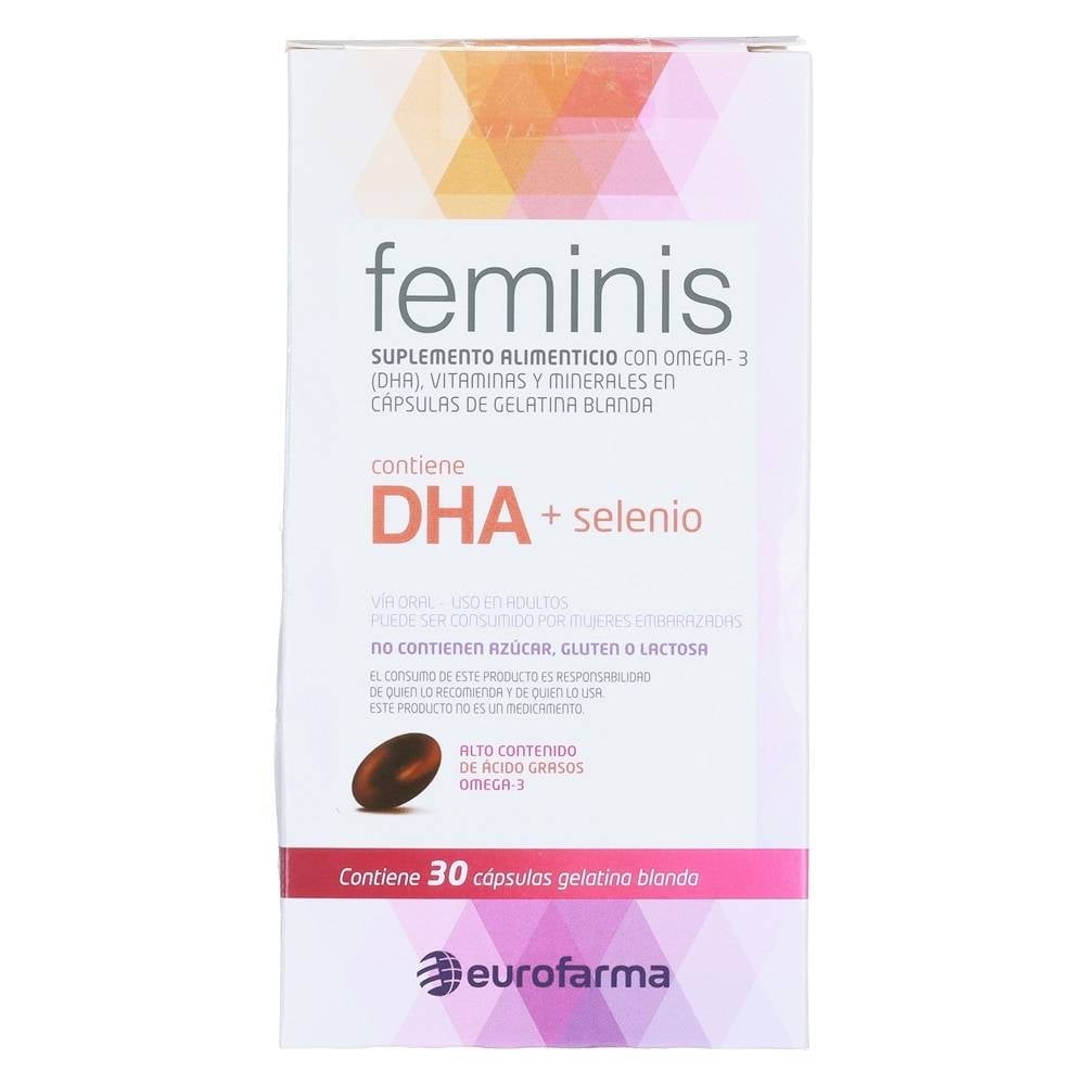 Suplemento alimenticio Feminis Omega-3 (DHA), vitaminas y minerales ...