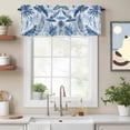 Blue Palm Tree Valances for Windows Summer Tropical Beach Vintage ...