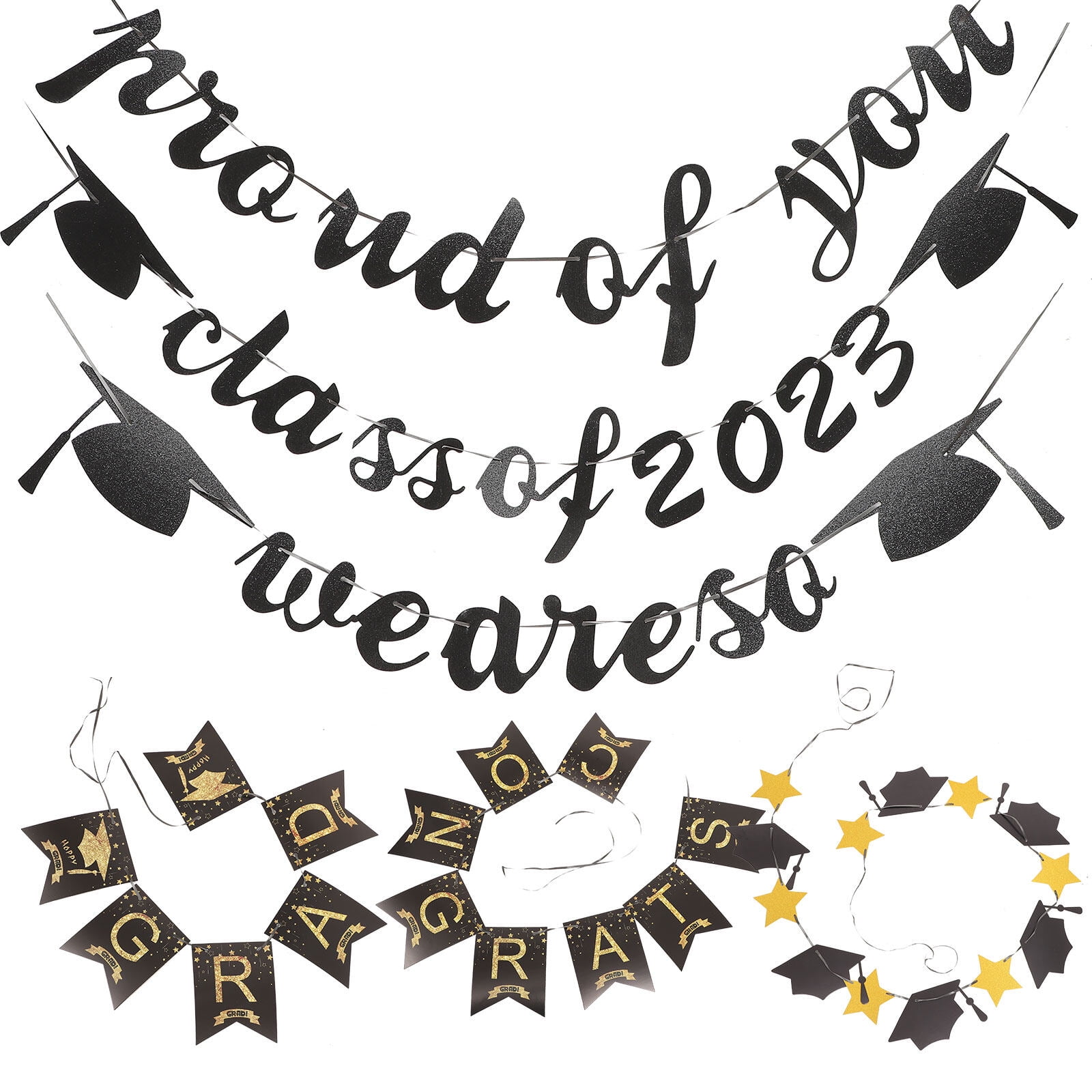4 Sets Graduation Themed Banner Graduation Party Banner Graduation ...