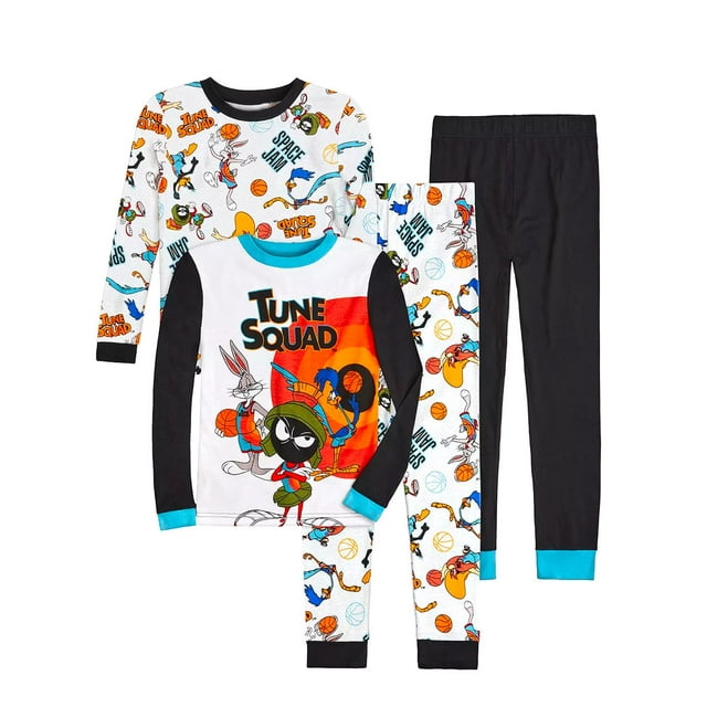 Space Jam Boys Four-Piece Pajama Set Male, White, Size: 6 - Walmart.com