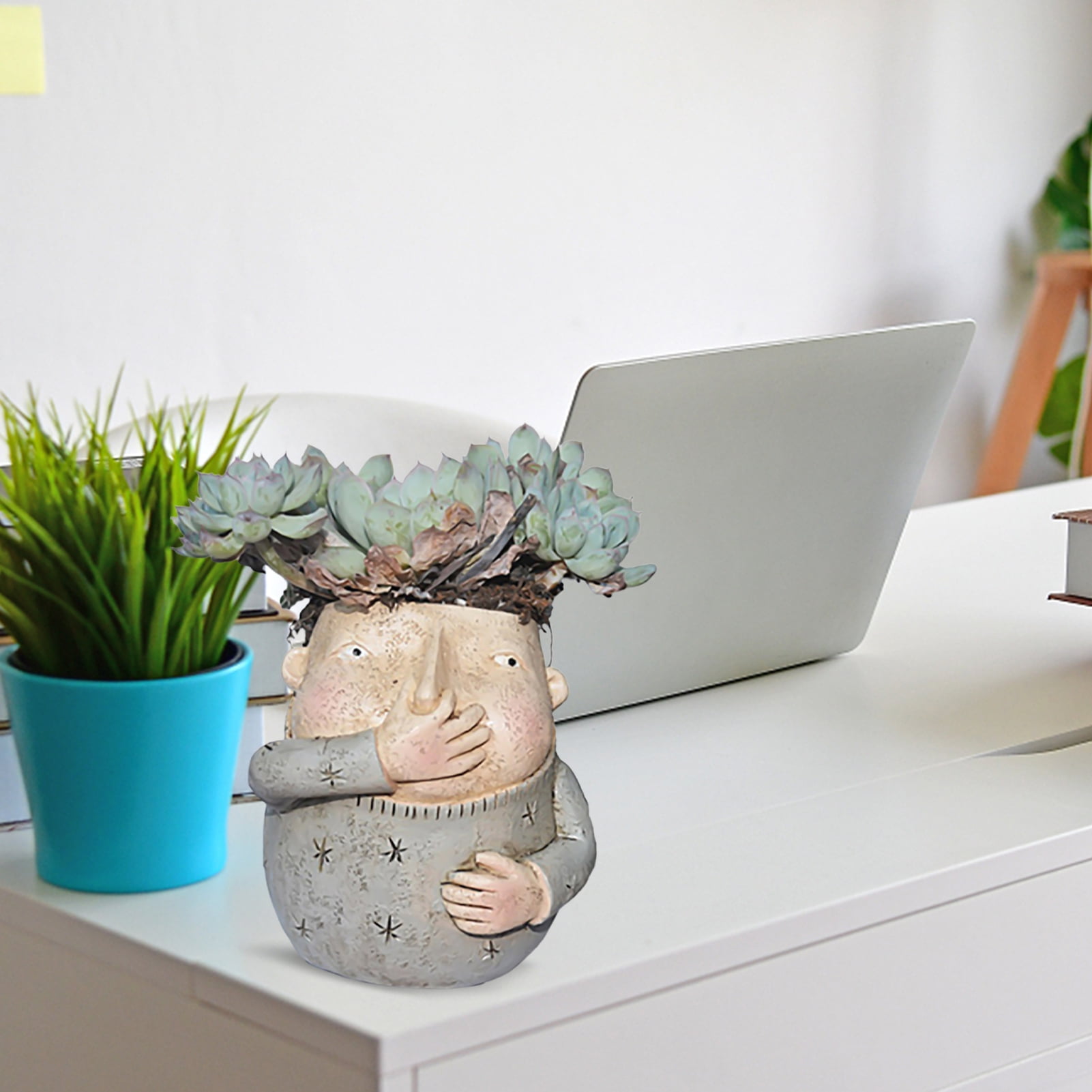 Naierhg Large Capacity Flower Pot Multifunctional Resin Female Male ...