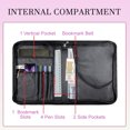 1 Set Leather Cosmetic Zipper Storage Clutch Bags with Bookmarks ...