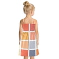 Colorful Squares Pattern Girls' Casual Dresses 2Y-8Y Sleeveless Ruffle ...