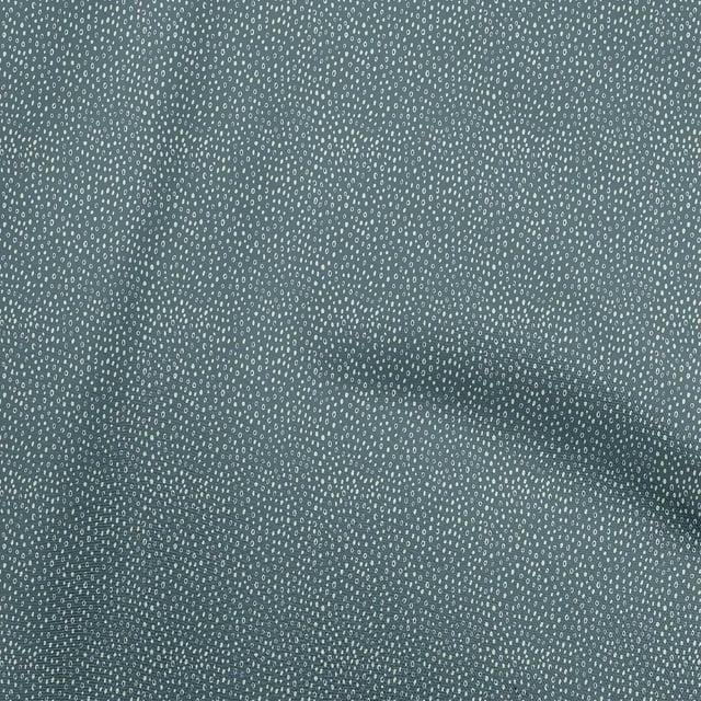 oneOone Cotton Cambric Dusty Teal Green Fabric Dot Sewing Material ...