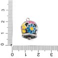 304 Stainless Steel Pendants with Enamel Bell with Flower Charm ...