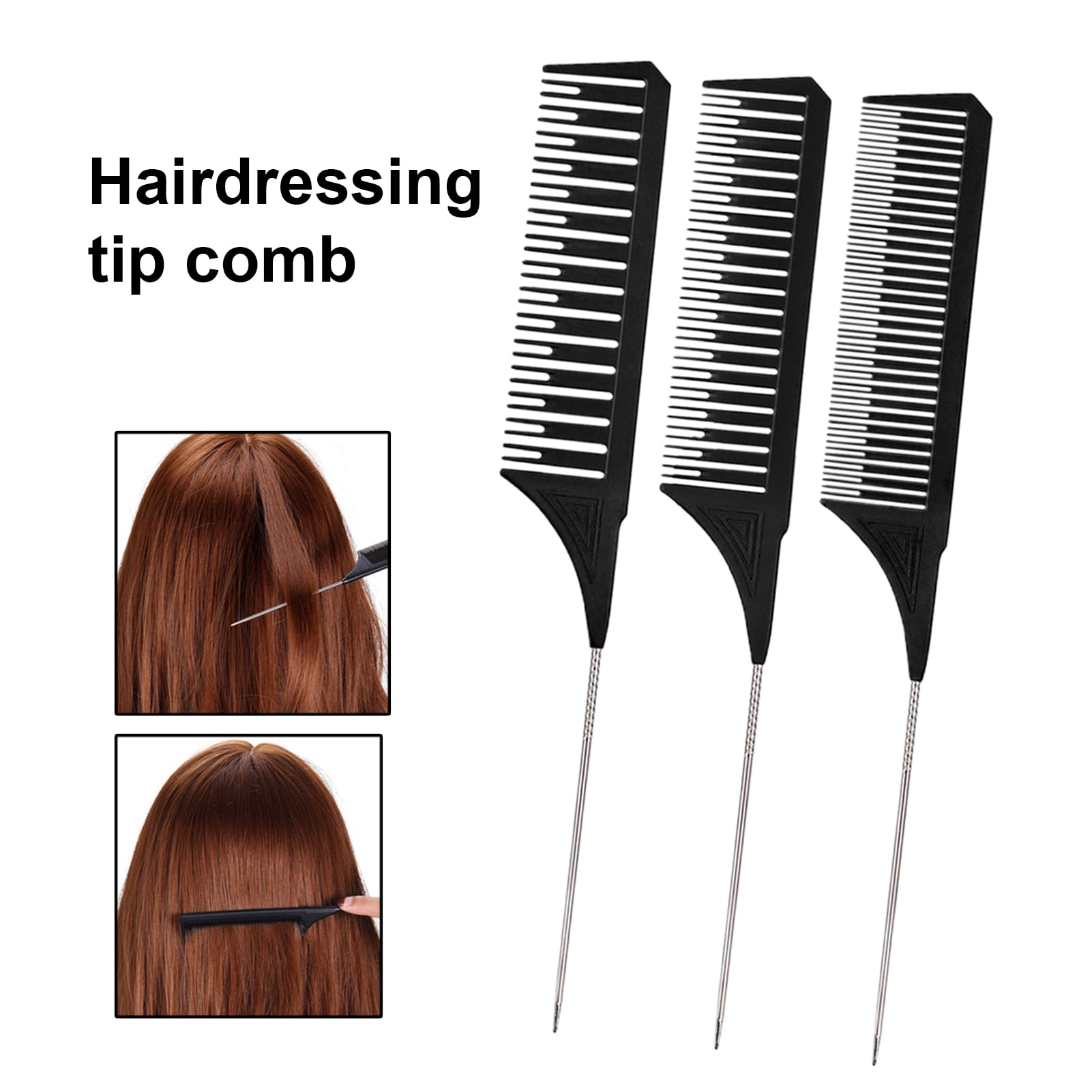 Luckymimi Trendy Comb Good Toughness PC Tip-tail Hair Highlighting Comb ...