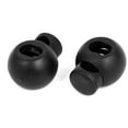 Uxcell Plastic Ball Shaped Spring Loaded Cord Lock Stopper Black 12 ...
