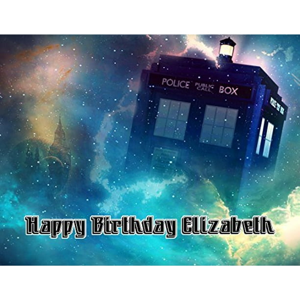 1/4 Sheet Doctor Who Tardis Edible Frosting Cake Topper- 78936 ...