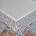 Couristan Recife Stria Texture 7'6" Square Ivory- Silver Outdoor Rug ...