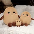Cute Potato Plush Toy - Soft Stuffed Pillow With Adorable Face, Brown ...