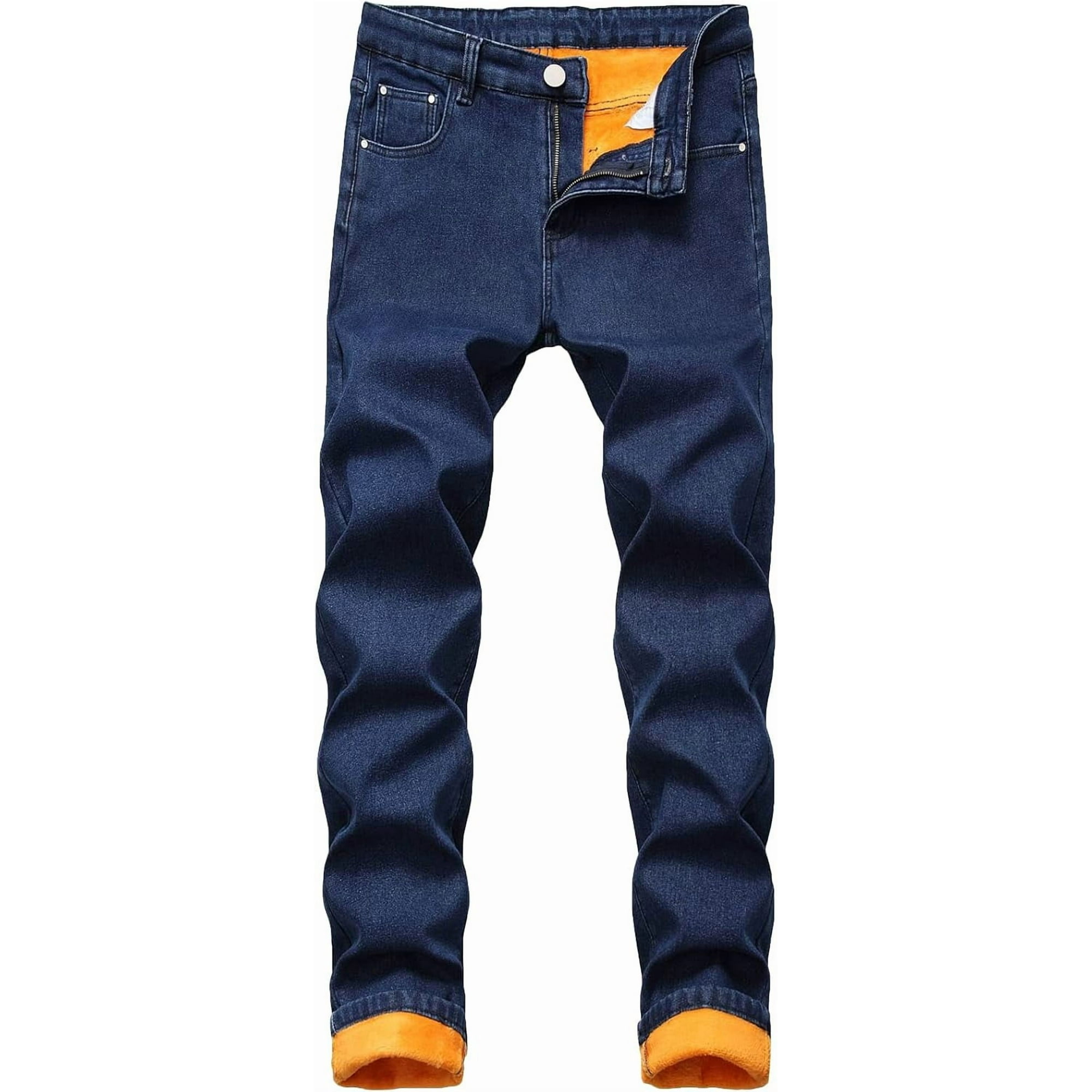 Click here for Jewosor Mens Thermal Fleece Lined Jeans Slim Fit T... prices
