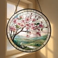 Botanical Flower Stained Glass Style Window Suncatcher, Cherry Blossom ...