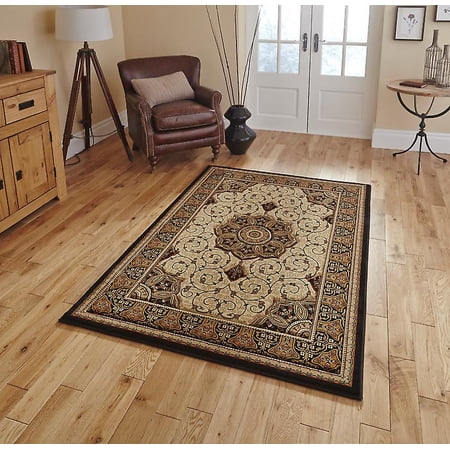 Heritage 4400 Black Cream Rectangle Rugs Traditional Rugs | Walmart Canada